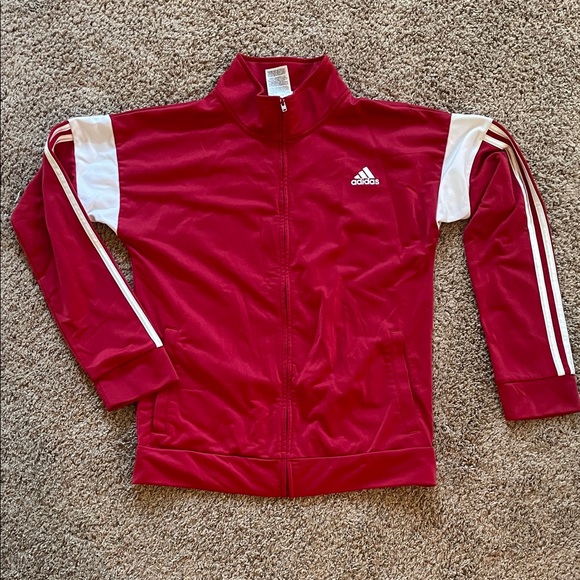 adidas | Jackets & Coats | Adidas Crimson And White Track Jacket 51 ...